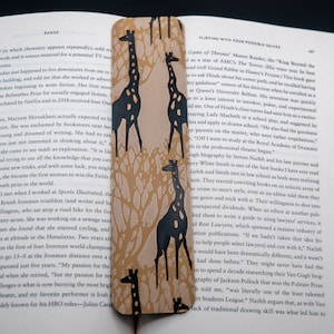 Giraffe Bookmark, Sahara Bookmark, Animal Print Bookmark, Giraffe Gift ...
