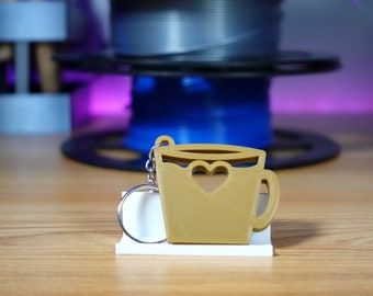 3d Heart Keychain | Etsy