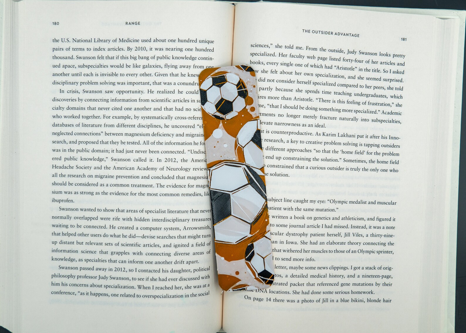 Orange Soccer Bookmark, Soccer Ball Bookmark, Futbol Bookmark, Soccer ...