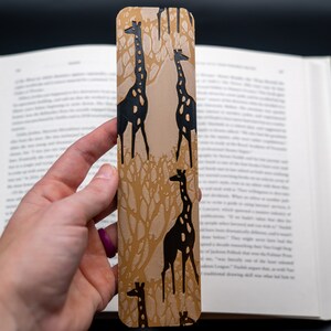 Giraffe Bookmark, Sahara Bookmark, Animal Print Bookmark, Giraffe Gift ...