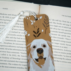 Golden Retriever Dog Bookmark, Dog Bookmark, Puppy Bookmark, Dog Themed ...