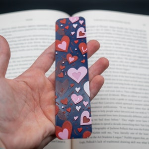 Valentines Day Bookmarks Combo Pack, Pink Hearts Bookmark, 3d Heart ...