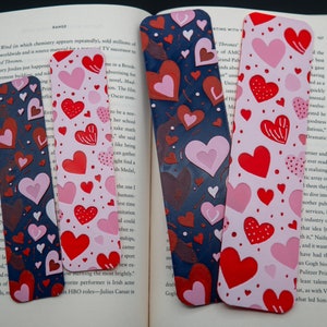 Valentines Day Bookmarks Combo Pack, Pink Hearts Bookmark, 3d Heart ...