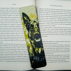German Shepherd Bookmark, Dog Bookmark, Puppy Bookmark, Dog Themed Gift ...