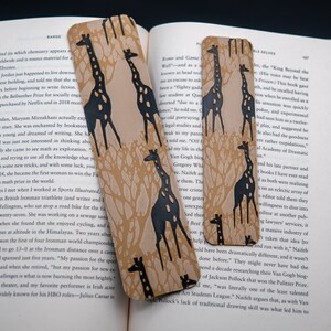 Giraffe Bookmark, Sahara Bookmark, Animal Print Bookmark, Giraffe Gift ...