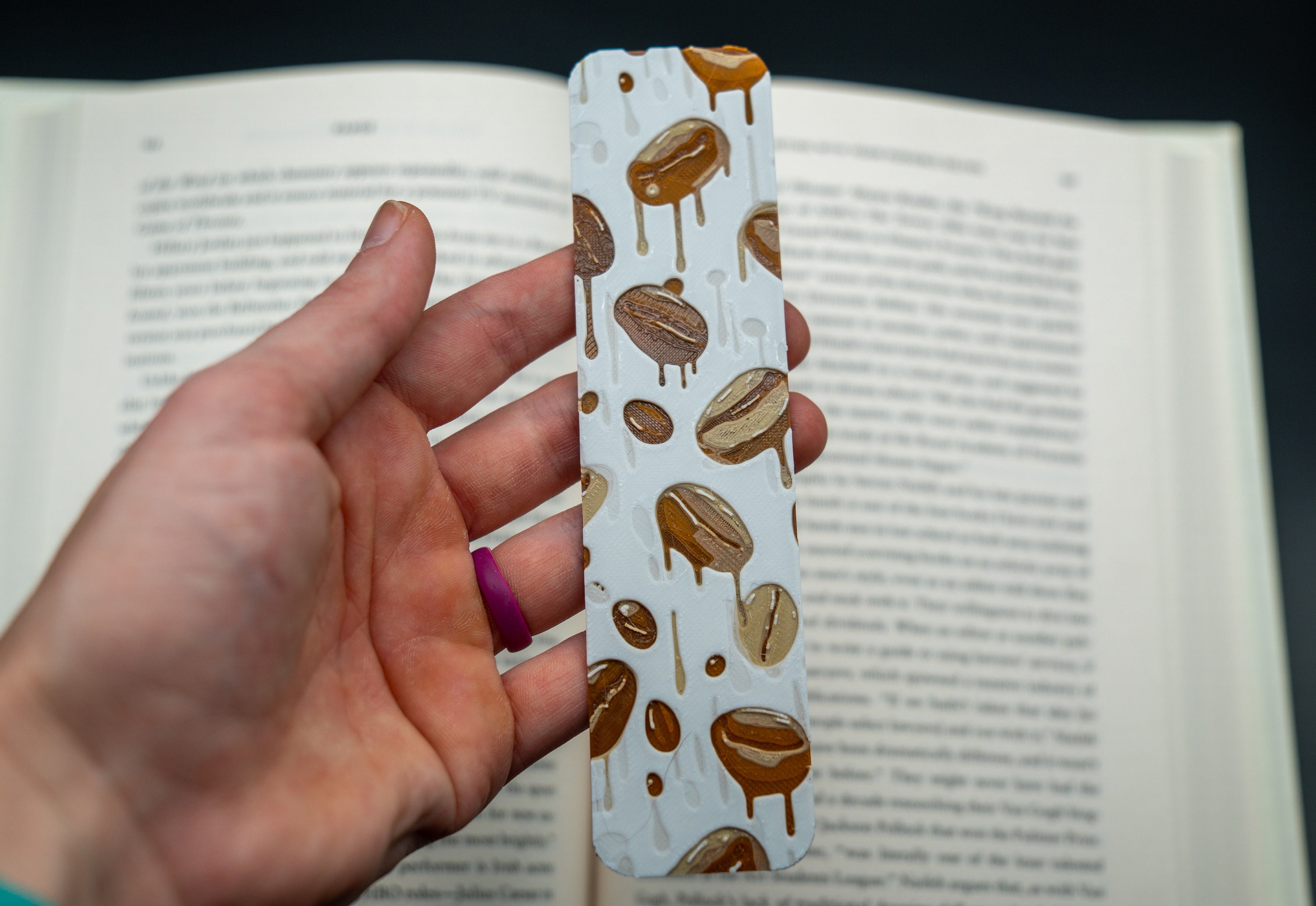Coffee Beans Bookmark, Coffee Bookmark, Coffee Themed Bookmark, Coffee ...