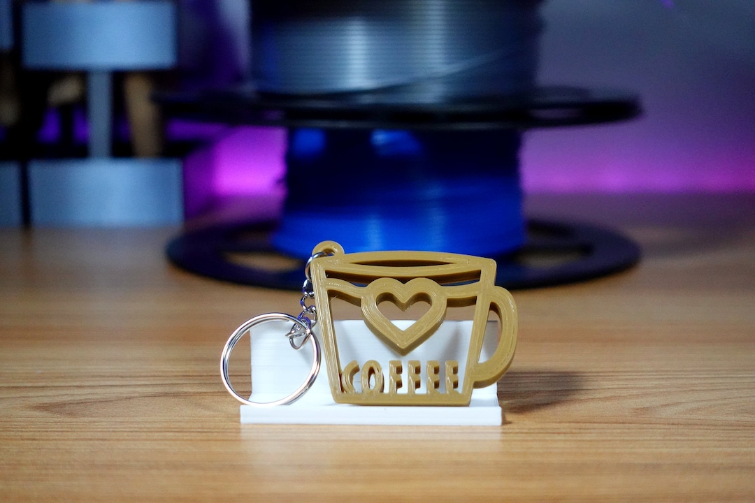 Coffee Lover Keychain - 3d Printed Coffee Keychain - Coffee Cup ...