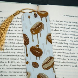 Coffee Beans Bookmark, Coffee Bookmark, Coffee Themed Bookmark, Coffee ...