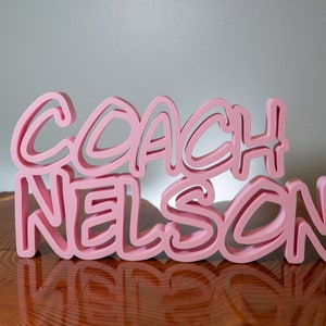 Coach Name Plate - Coach Name Sign - Soccer Coach Gift - Basketball ...