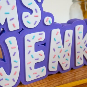 Custom 3D Sprinkles Name Plate Cupcake Name Sign Name Plate Gift ...