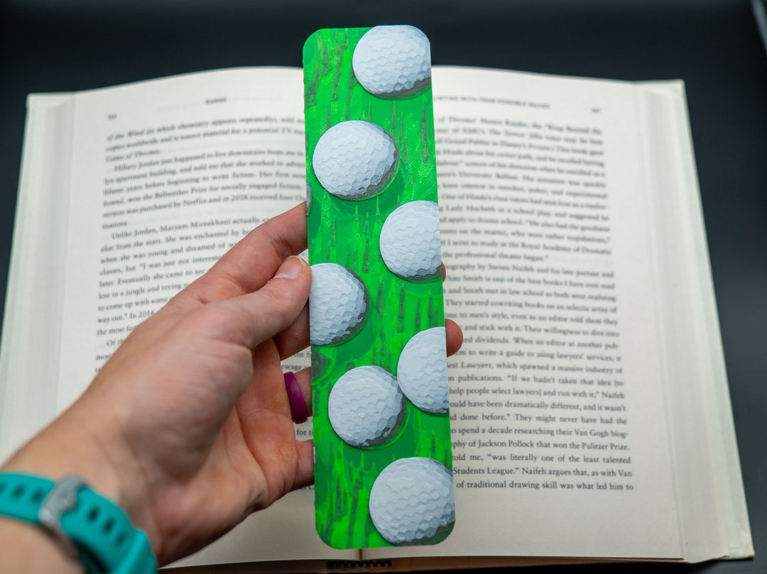 Golf Ball Bookmark, Golf Themed Bookmark, Golf Bookmark, Golfer Gift ...