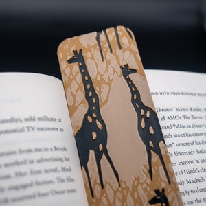 Giraffe Bookmark, Sahara Bookmark, Animal Print Bookmark, Giraffe Gift ...