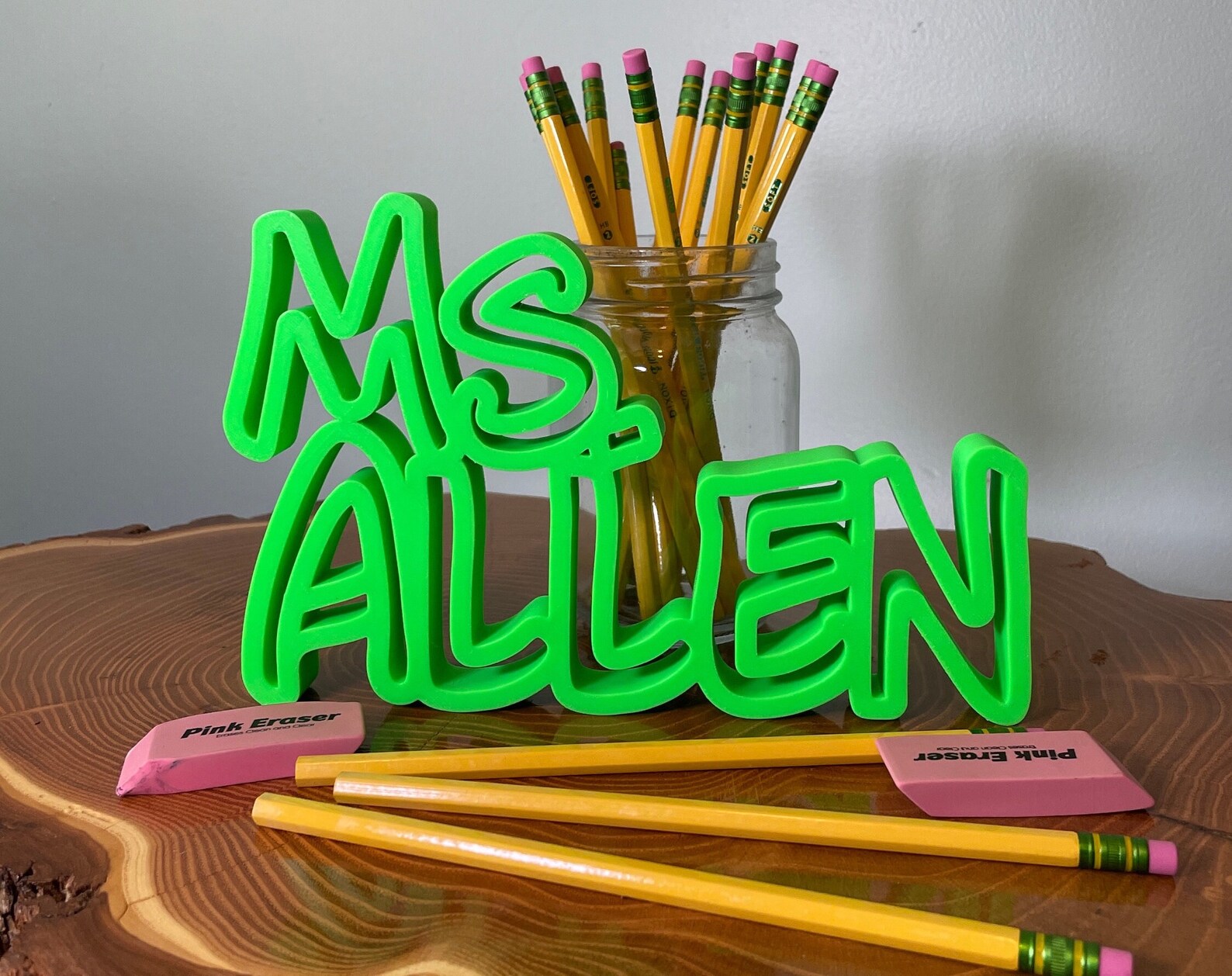 Teacher Name Plate - Teacher Name Sign - English Teacher Gift - Teacher ...