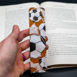 Orange Soccer Bookmark, Soccer Ball Bookmark, Futbol Bookmark, Soccer ...