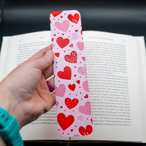 Valentines Day Bookmarks Combo Pack, Pink Hearts Bookmark, 3d Heart ...
