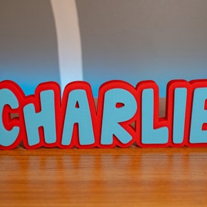 Custom 3D Name Plate - Multicolor 3D Name Sign - Name Plate - Desk Name ...