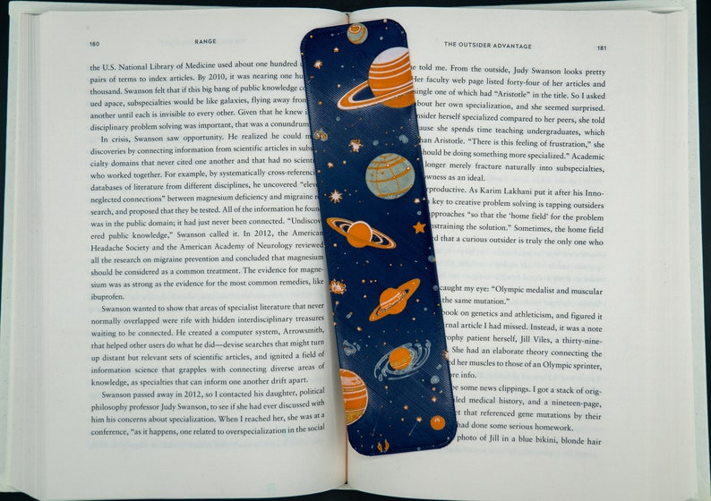 Space Bookmark, Outer Space Bookmark, Planets Bookmark, Space Themed ...