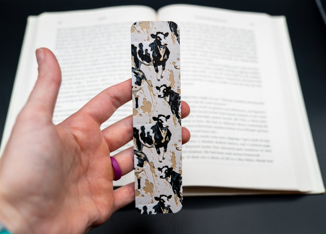 Cow Pattern Bookmark, Farm Animal Bookmark, Cow Print Bookmark, Cow ...