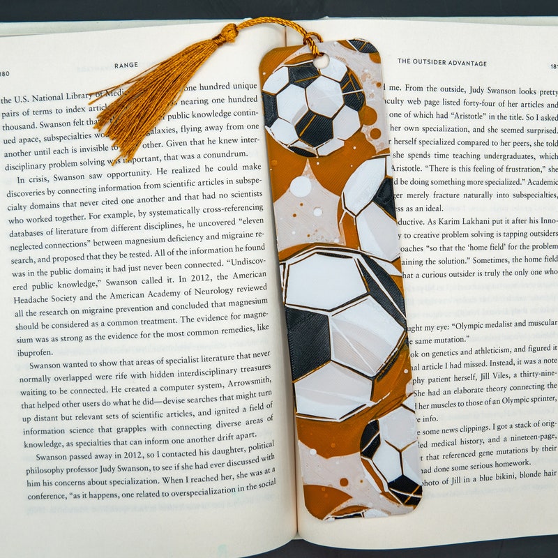 Soccer Bookmark - Etsy