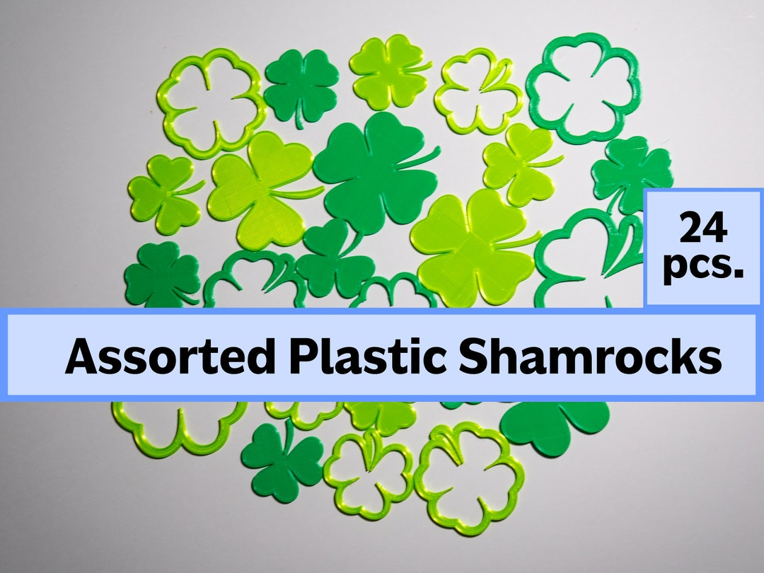 Plastic Shamrocks, 3d Printed Shamrocks, St Patricks Day Decor, St ...