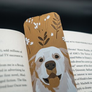 Golden Retriever Dog Bookmark, Dog Bookmark, Puppy Bookmark, Dog Themed ...