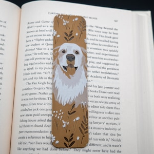 Golden Retriever Dog Bookmark, Dog Bookmark, Puppy Bookmark, Dog Themed ...