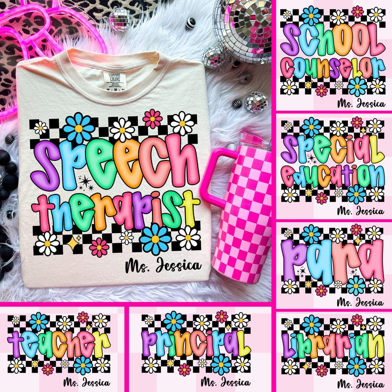 School Occupation PNG Bundle, Preppy Back to School Teacher Sped Para ...