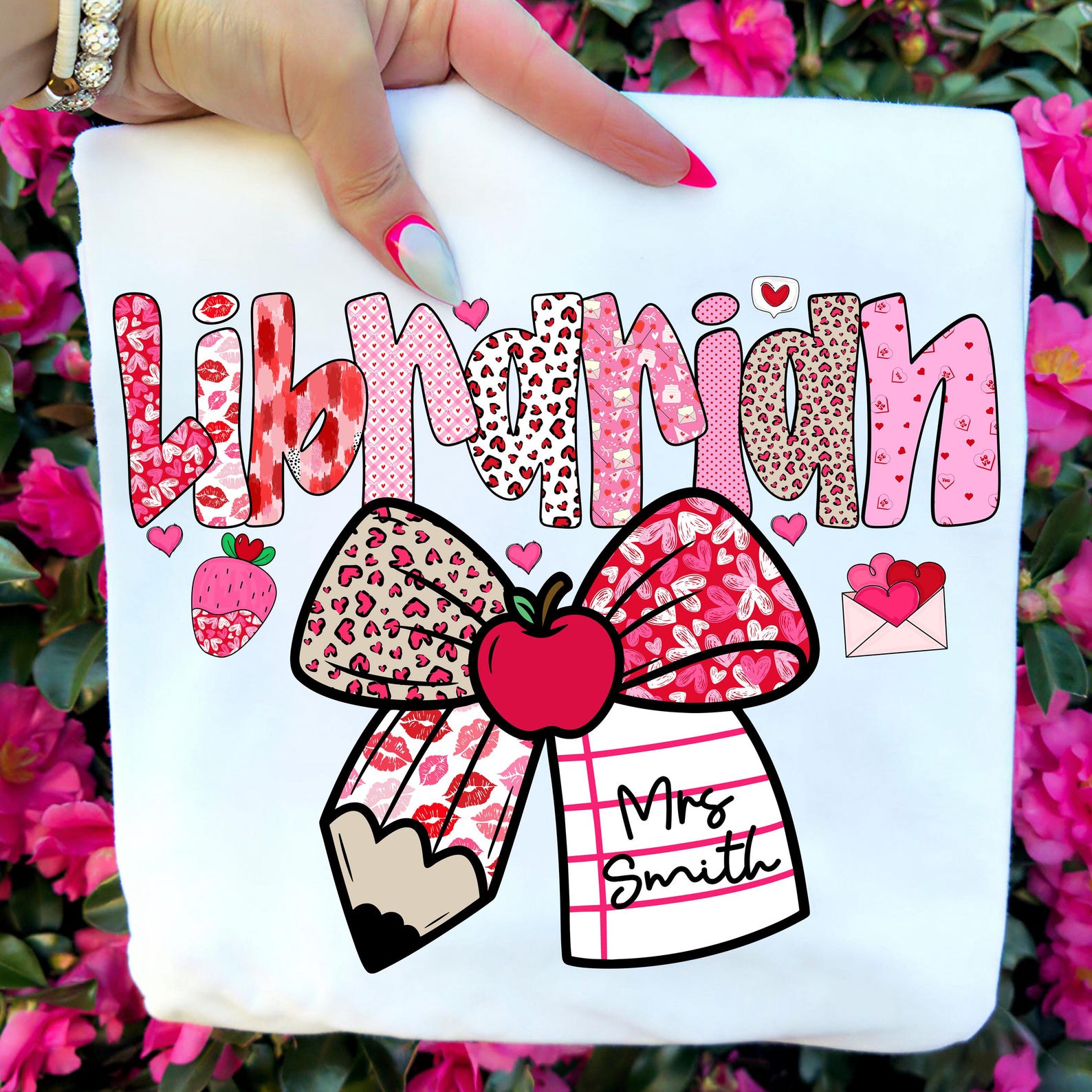 Valentine School Occupation PNG Bundle, Preppy Vday Teacher Sped Para ...