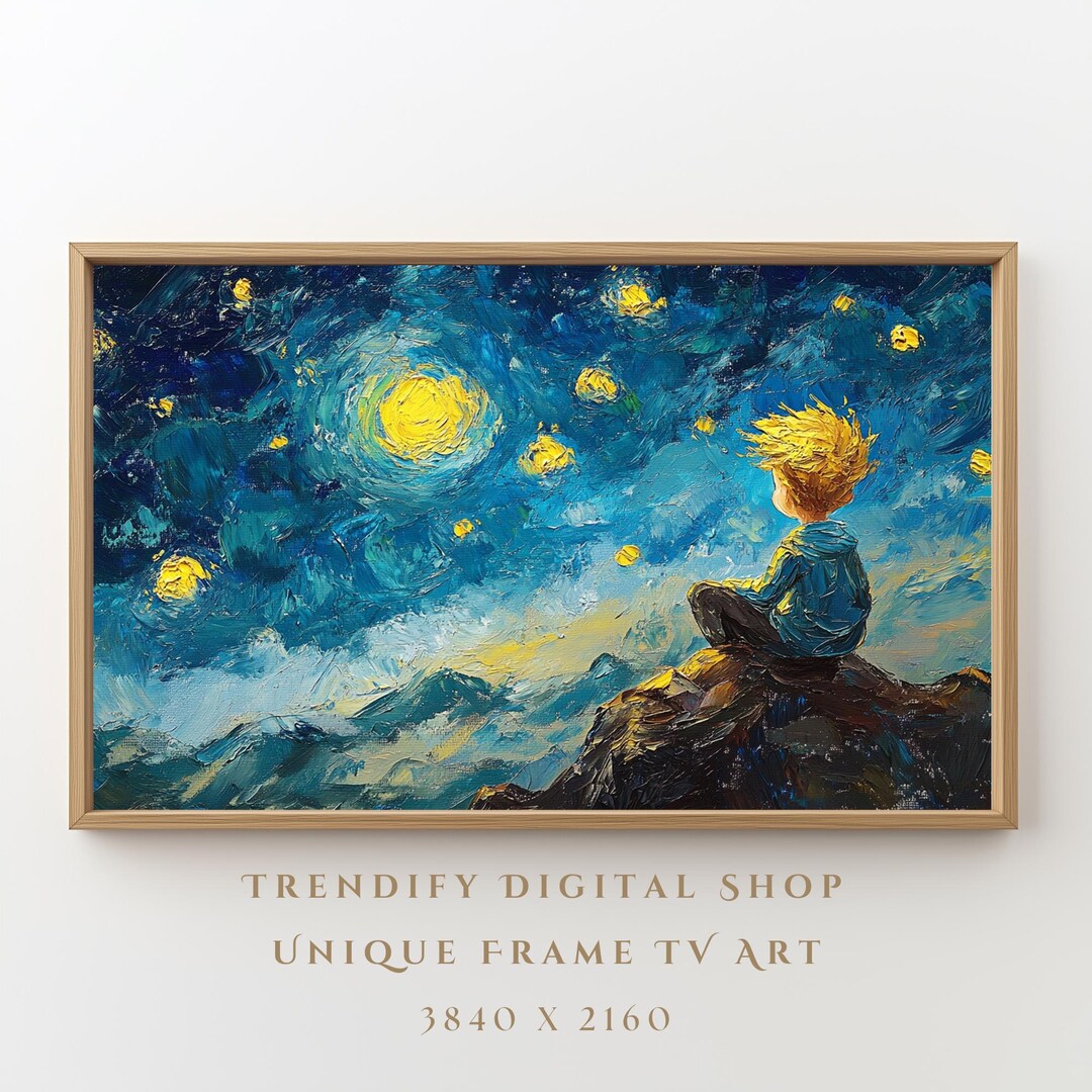 The Little Prince Van Gogh Samsung Frame TV ART | Oil Brush Painting ...
