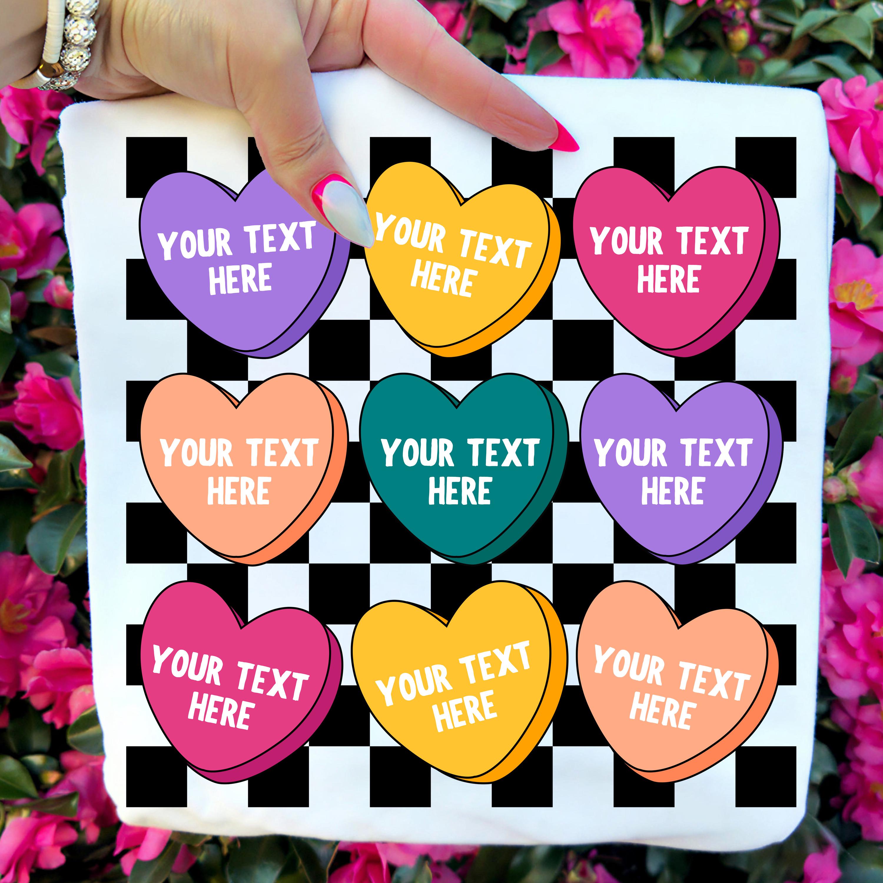 Valentine Candy Hearts PNG, Custom Conversation Hearts PNG, Be Mine ...