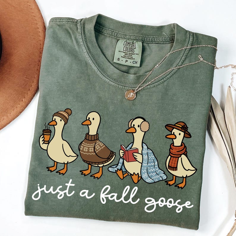 Just a Fall Goose PNG, Funny Silly Goose PNG, Autumn Goose Png, Pumpkin ...