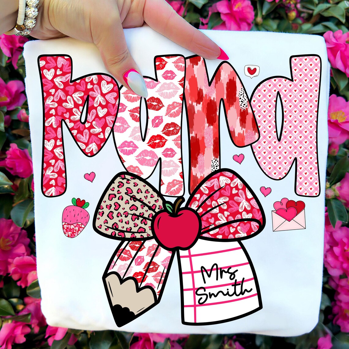 Valentine School Occupation PNG Bundle, Preppy Vday Teacher Sped Para ...