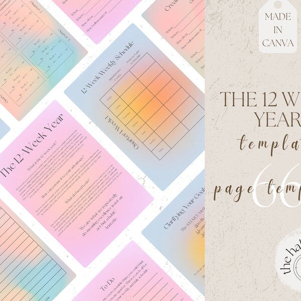 Buy 12 Week Year Planner Online - Etsy