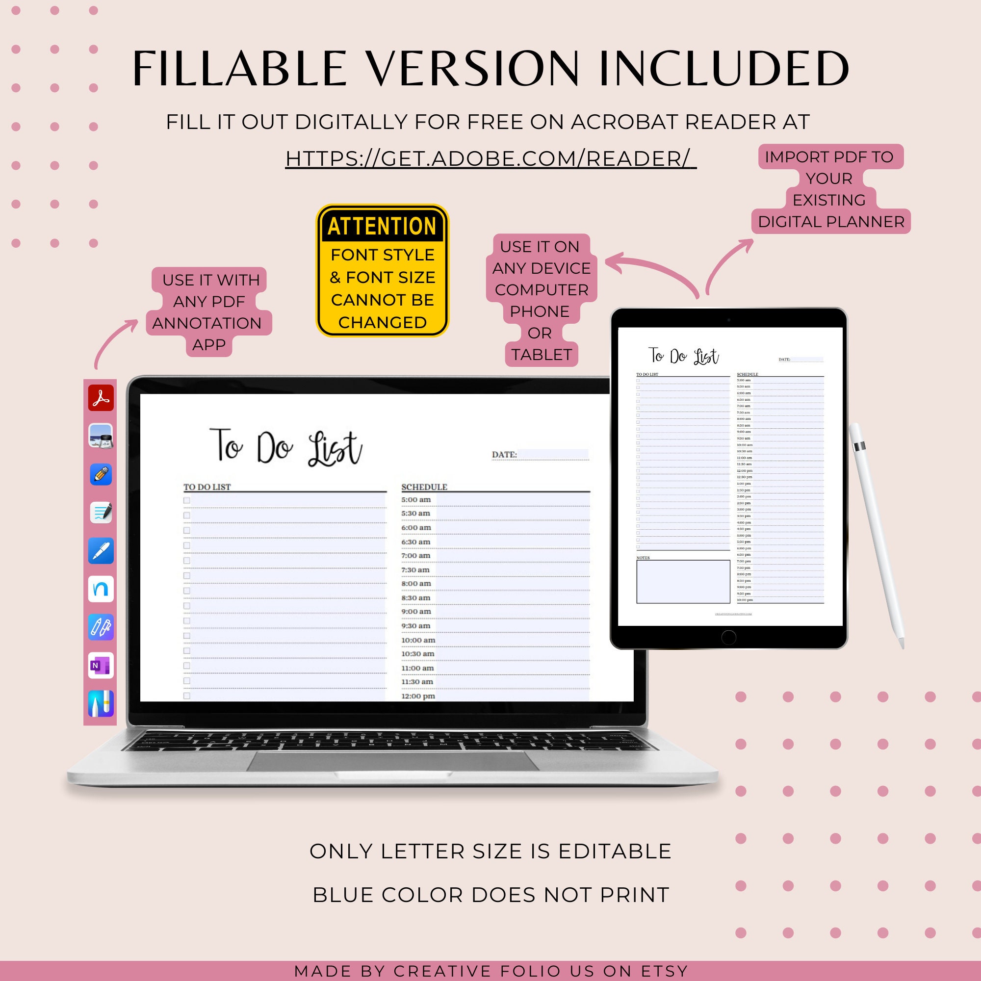 Printable to Do List, Printable Hourly Planner, Daily Schedule ...