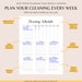 Cleaning Schedule Printable, Cleaning Schedule and Checklist, Weekly ...
