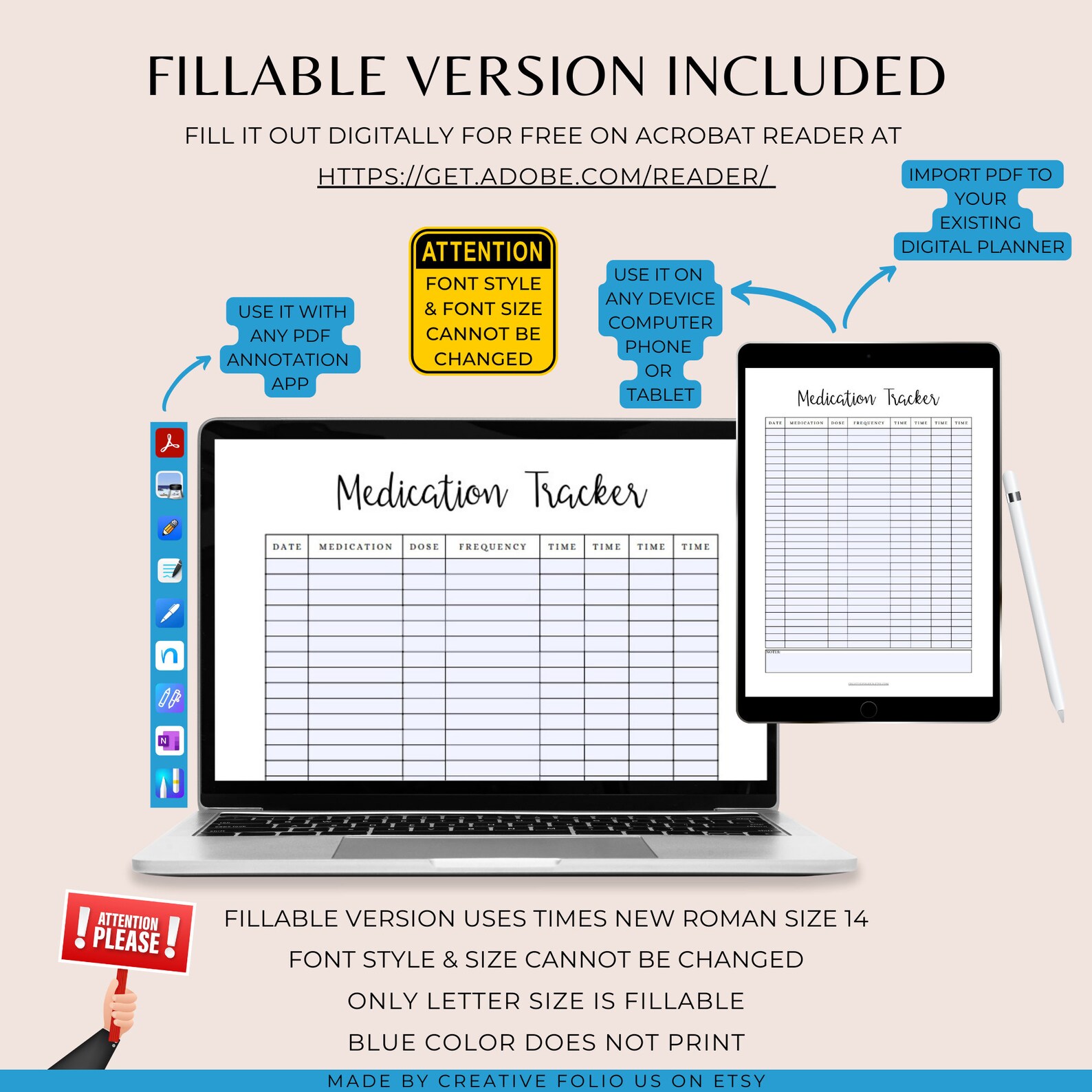 Medication Tracker Printable, Medication Schedule, Medication Template ...