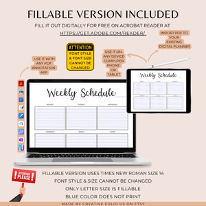 Five Day Weekly Planner Printable to Do List, Weekly Plan, Weekly ...