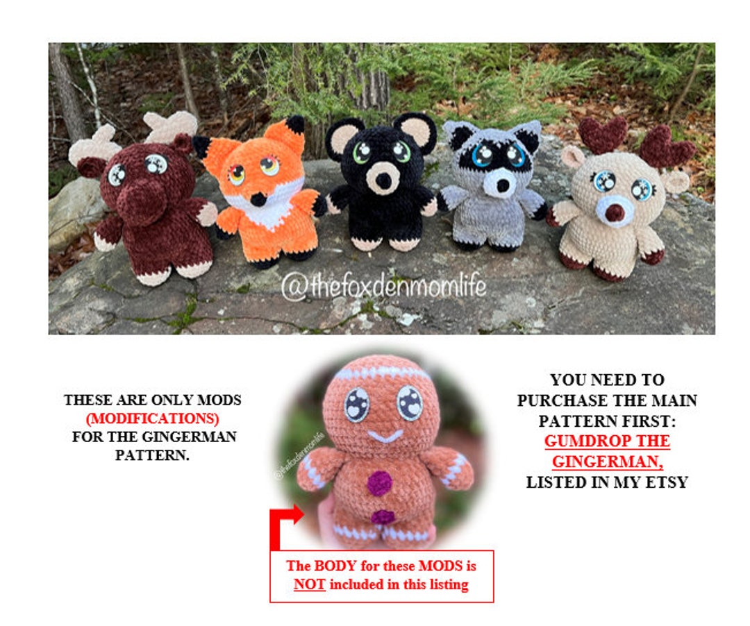 GUMDROP WOODLAND MODS: Crochet Pattern for the Woodland Mods for ...