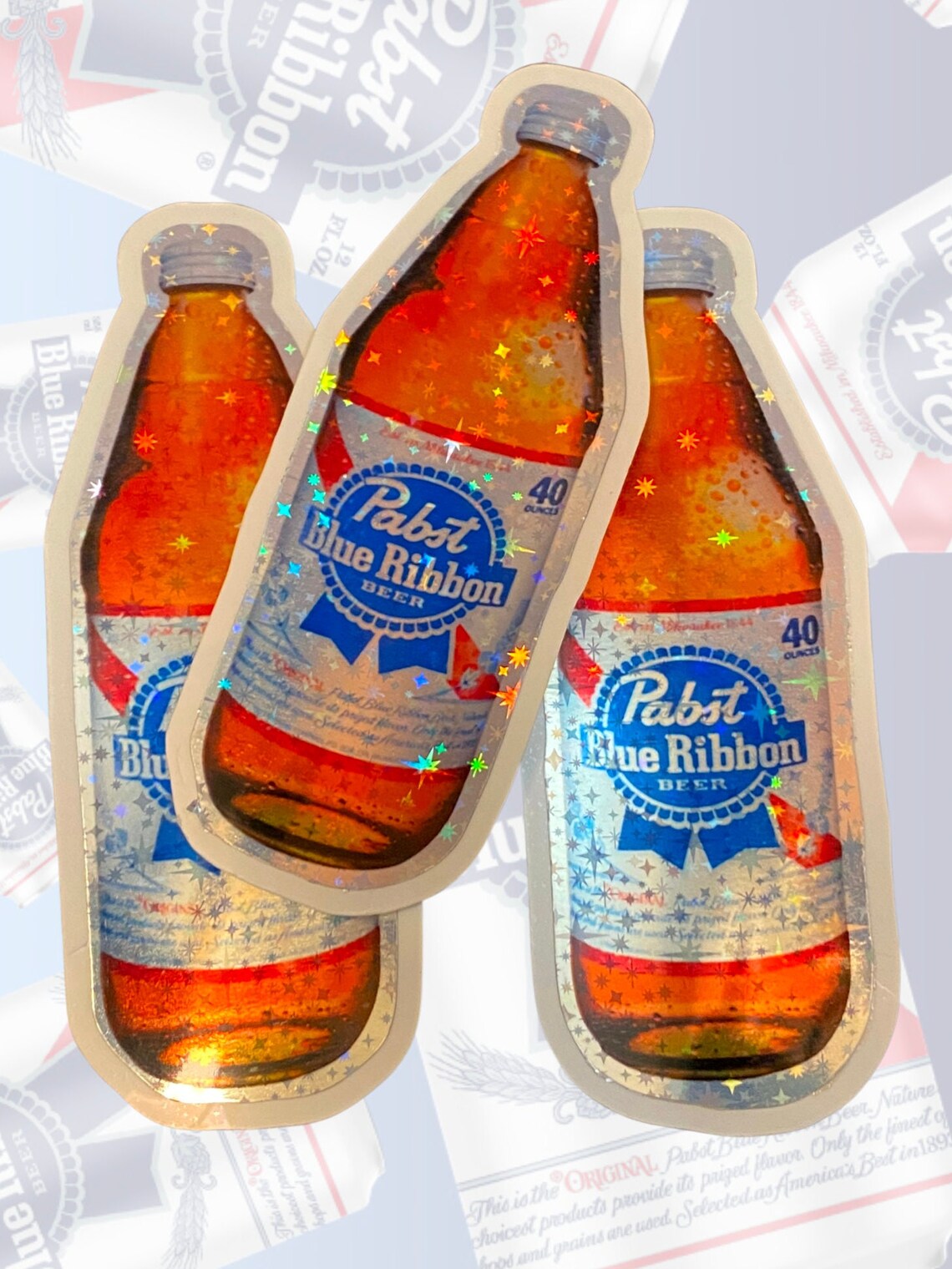 Pabst Blue Ribbon PBR 40 Oz Beer EZ Peel Vinyl Decal Sticker - Etsy