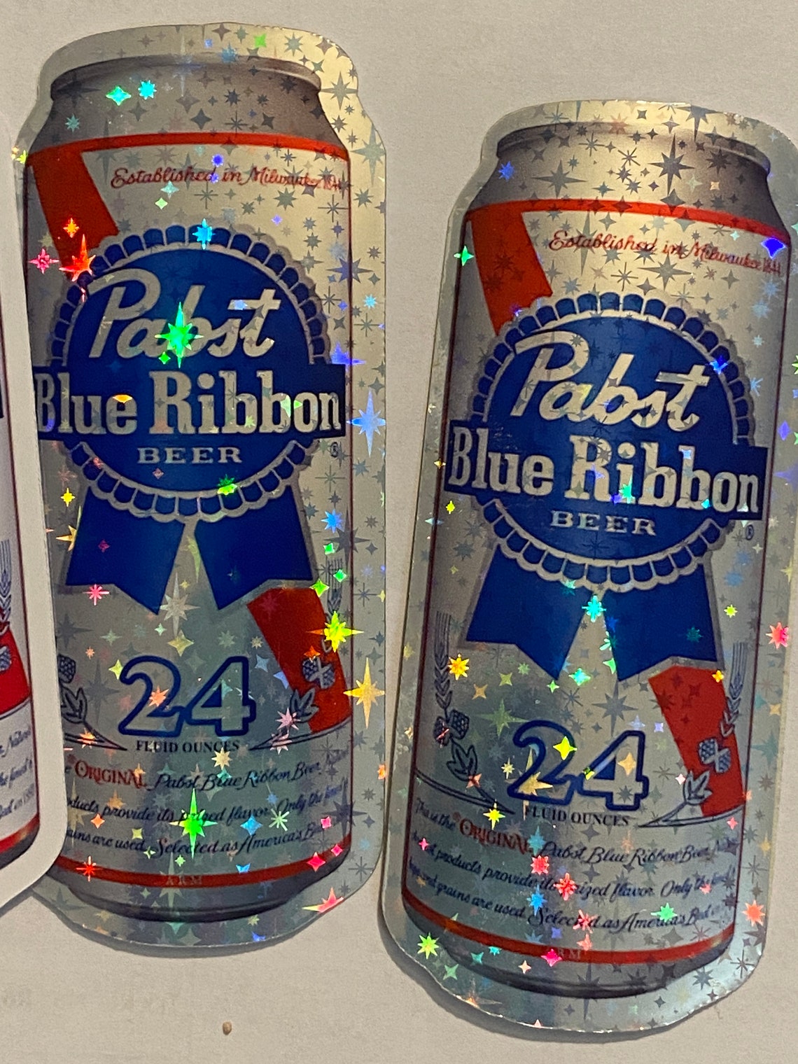 PABST Blue Ribbon HOLOGRAPHIC Decal Glitter Sticker CUSTOM - Etsy
