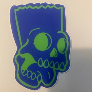Bart Simpson Head Decal Sticker Gift for Simpsons Fan - Etsy