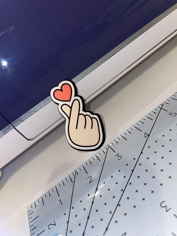 Waterproof Finger Heart Sticker - Etsy