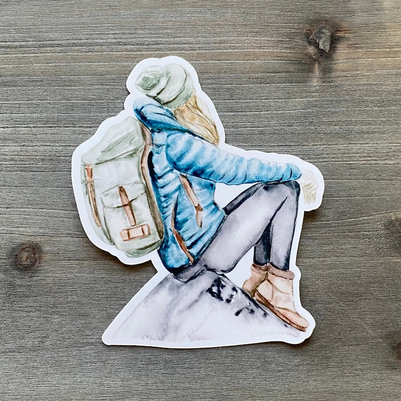 Hiking Sticker - Etsy