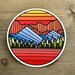 STC-074 Abstract Mountain Scene Sticker, Adventure Sticker, Hiking ...