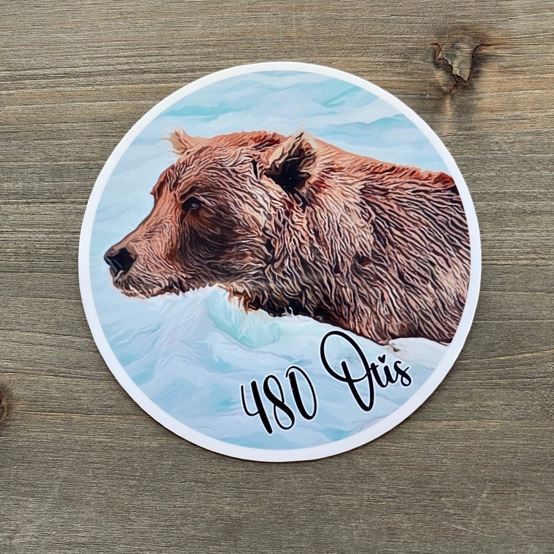 STC-219 Bear 480 Otis Sticker, Brooks Falls Alaska, Katmai National ...