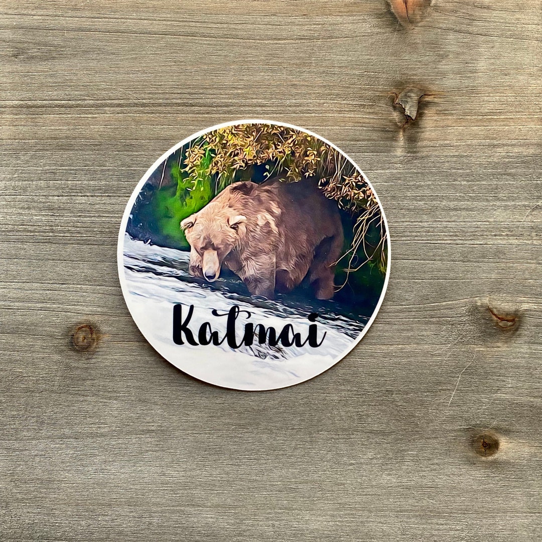 STC-007 Bear "480 Otis" Sticker, Brown Bear Sticker, Fat Bear Week ...