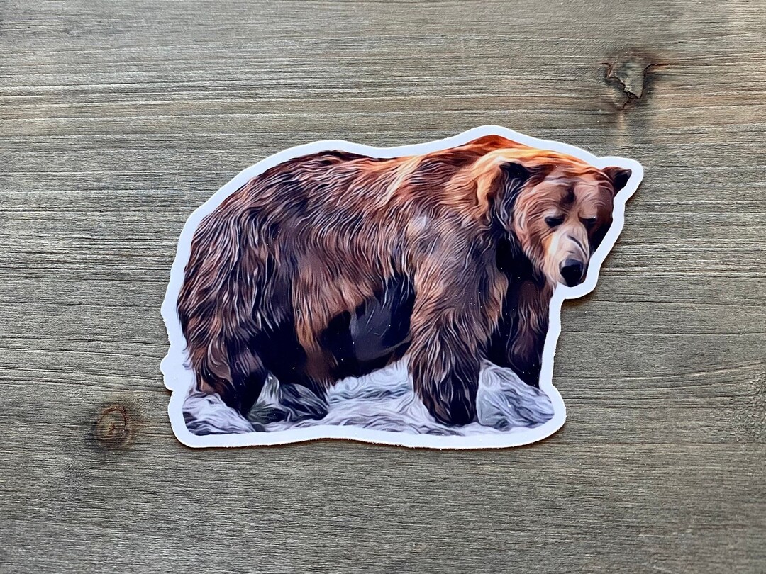 STC-196 Bear "32 Chunk" Sticker, Brooks Falls Alaska Sticker, Katmai NP ...