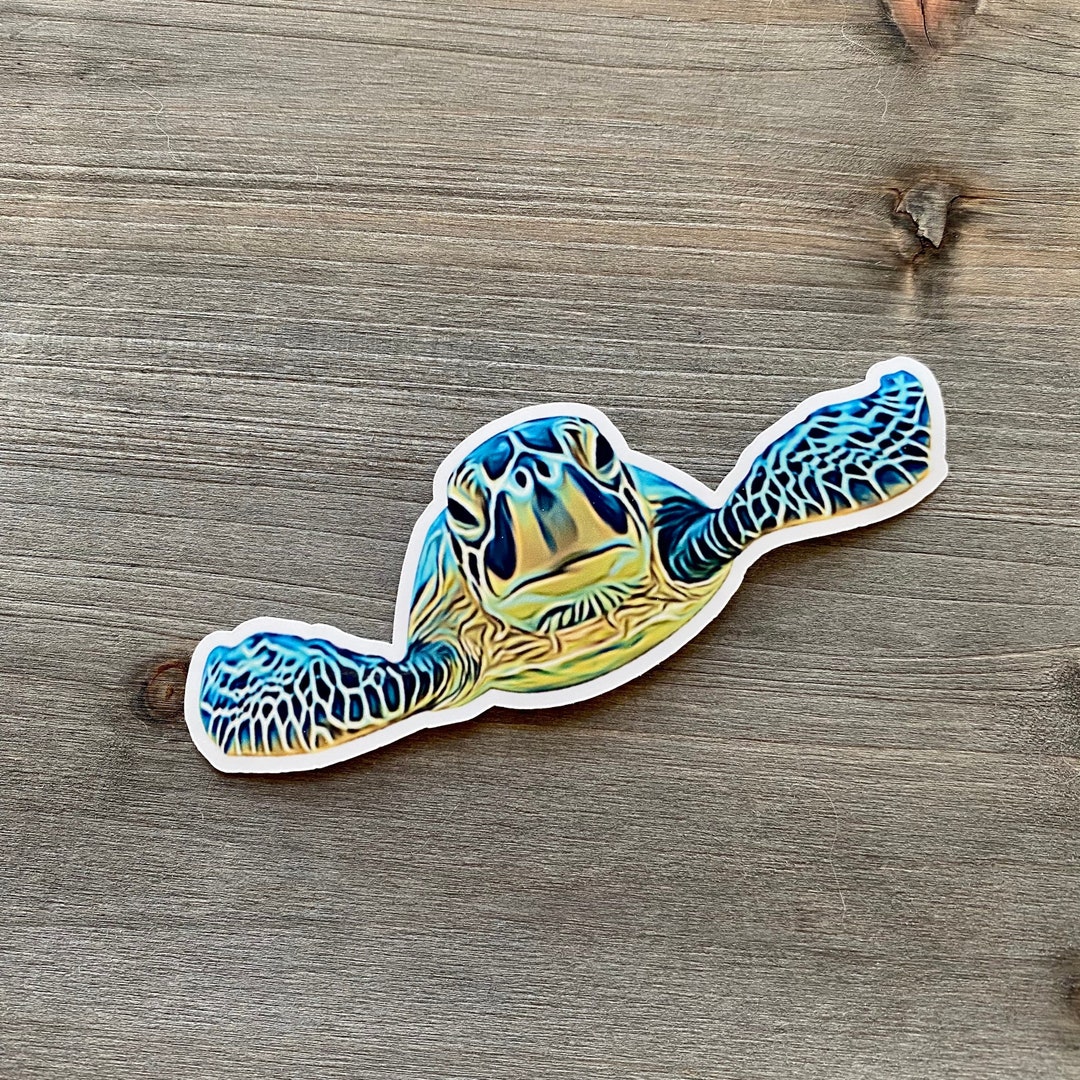 STC-132 Sea Turtle Sticker Hawaii Sea Turtle Sticker - Etsy