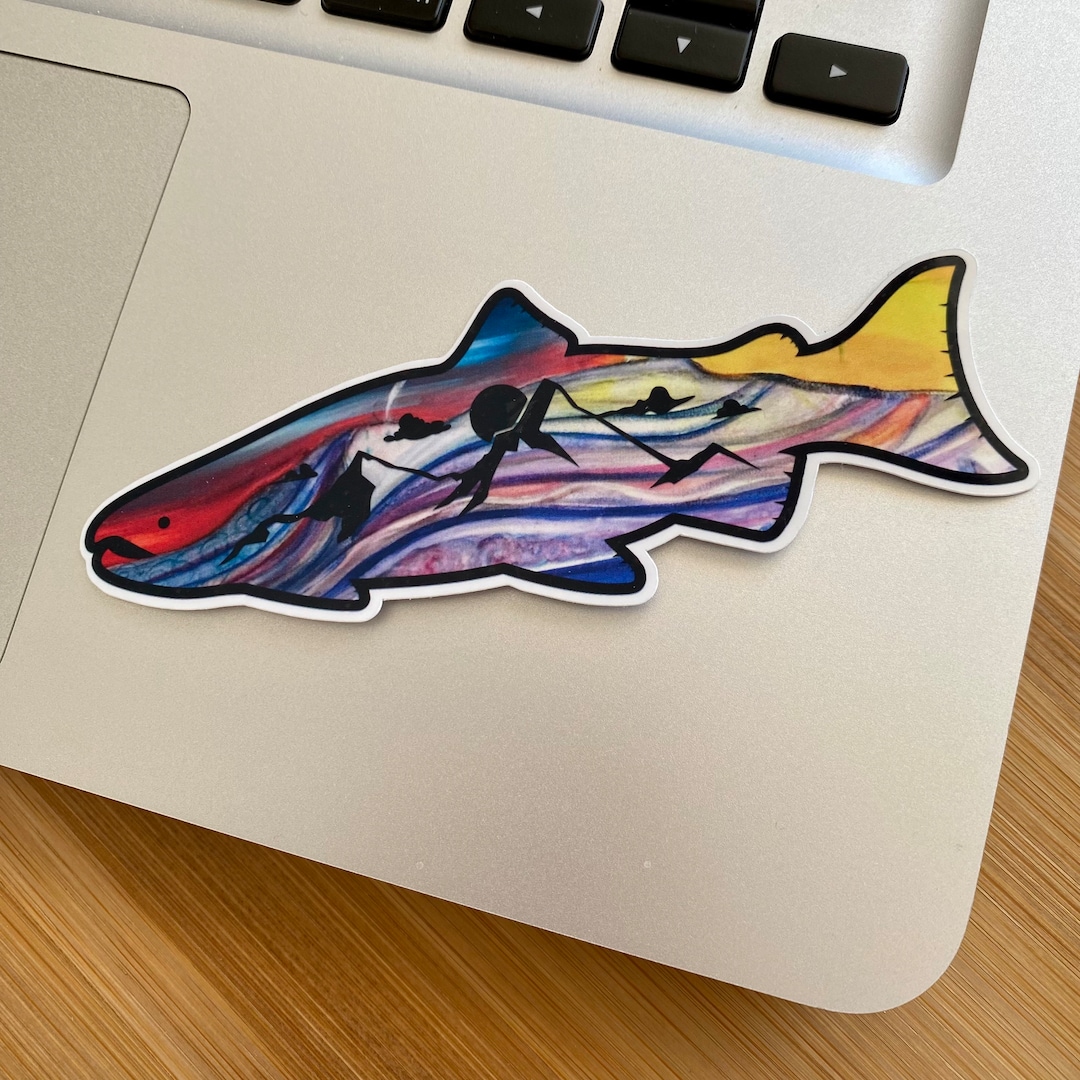 STC-228 Colorful Sockeye Salmon Sticker Alaska Salmon - Etsy