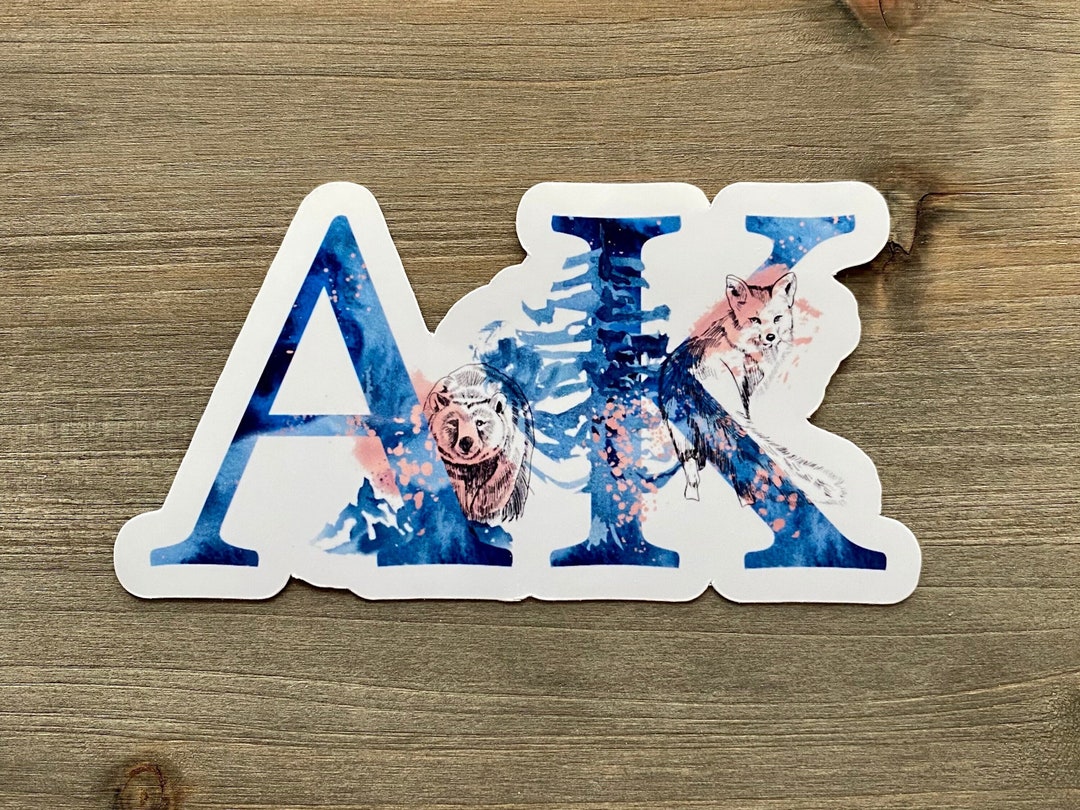 STC192 AK Alaska Sticker Alaska Abbreviation Sticker Wild - Etsy